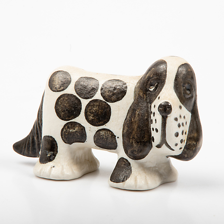 LISA LARSON. Figurin, "Spaniel" ur serien Kennel, Gustavsberg. Keramik ...