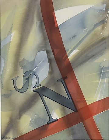ROGER WOLFF. Akvarell. Konst - Måleri - Auctionet