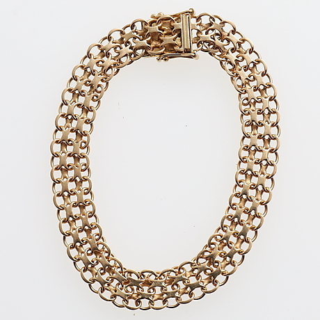 ARMBAND, guld 18k, "X-länk", 15 gr. Smycken & Ädelstenar - Armband ...