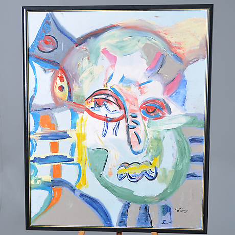 IMRE ANTONYI. Olja på duk, porträtt på Francis Bacon. Konst - Måleri ...