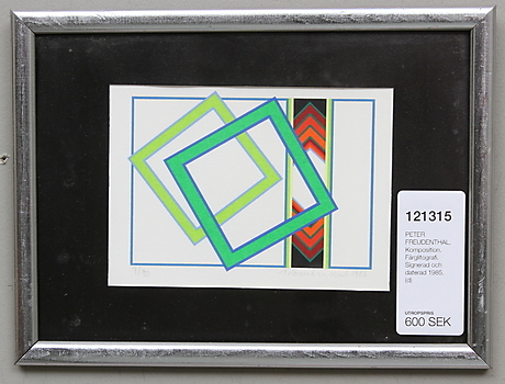 PETER FREUDENTHAL. Komposition. Farblithographie. Signiert und datiert ...