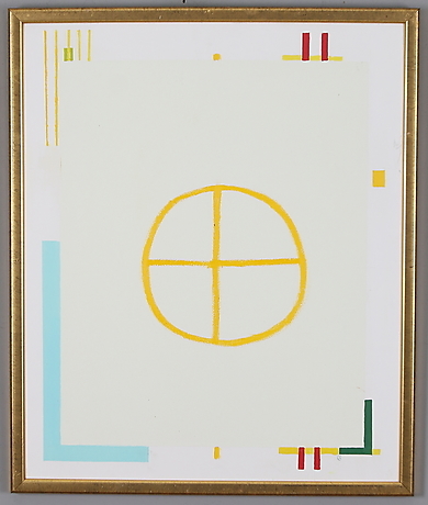 OLLE GUSTAFSSON. "Här får man mat", komposition med luffartecken, akryl ...