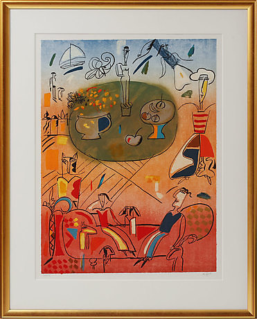 MADELEINE PYK. Color lithograph, numbered 168/190 and signed. Art ...