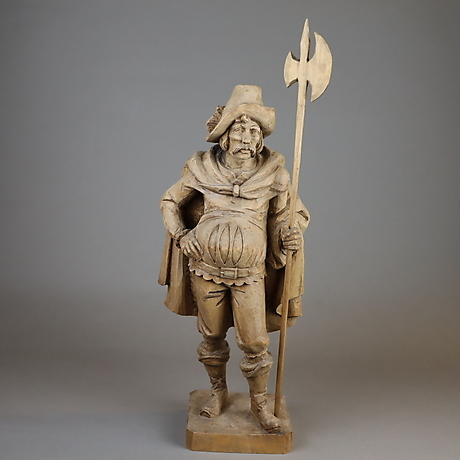 Wooden figure CITY WATCHMAN with halberd. Art - Sculptures & Bronzes ...