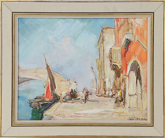 KNUT NORMAN. OIL on masonite, 1900s. Art - Paintings - Auctionet