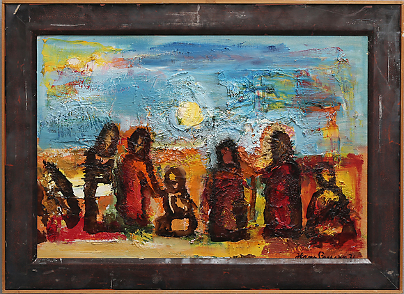 HANS LARSSON. THE FIGURE SCENE. Art - Paintings - Auctionet