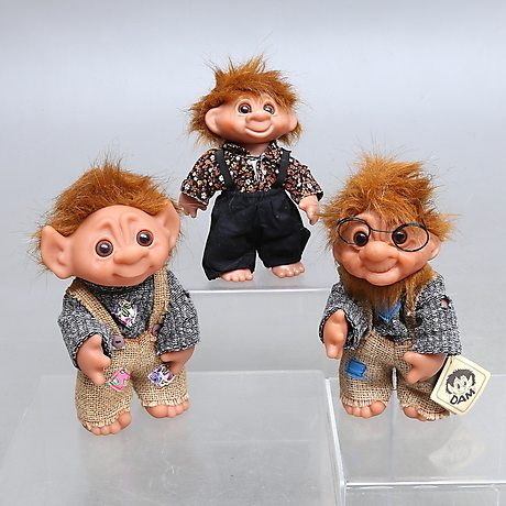 DAM Troll 3 stycken, Danmark. Leksaker - Auctionet