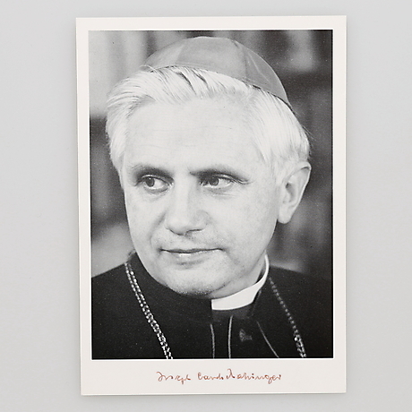 AUTOGRAMM. Josef Ratzinger. Der jetzige Papst Benedikt XVI. Bücher ...