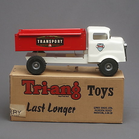 TRIANG TIP LORRY, tipper truck, original box. Toys - Auctionet