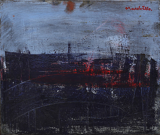 MARCHELLO. Landskap, olja på duk, signerad. Konst - Måleri - Auctionet