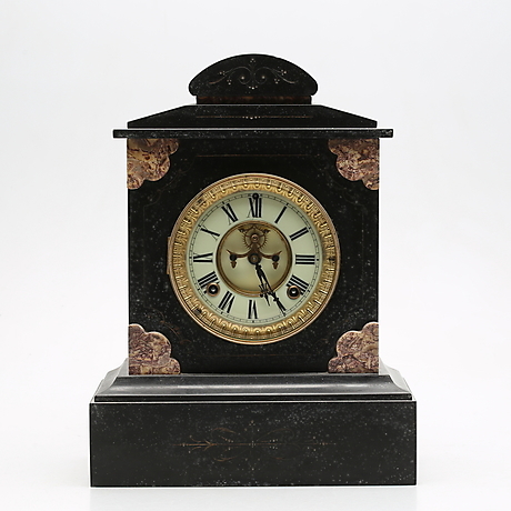 TABLE CLOCK, stone, Ansonia Clock, USA, around 1900. Clocks & Watches ...