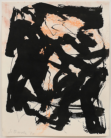 JAMES BROOKS. Composition, mixed media, signed J Brooks and dated -70 ...