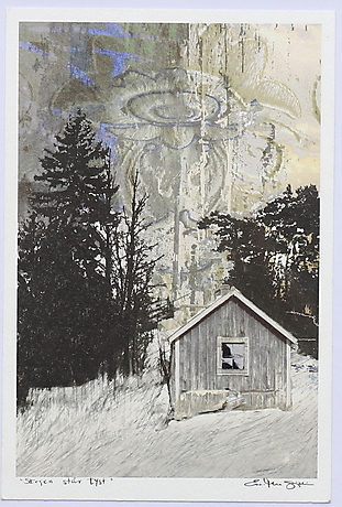 EVA MIA SJÖLIN. digital graphic, ''The forest is silent'', signed. Art ...