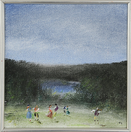 OLLE LINDGREN. OLJA på duk, signerad och daterad 1982. Konst - Måleri ...