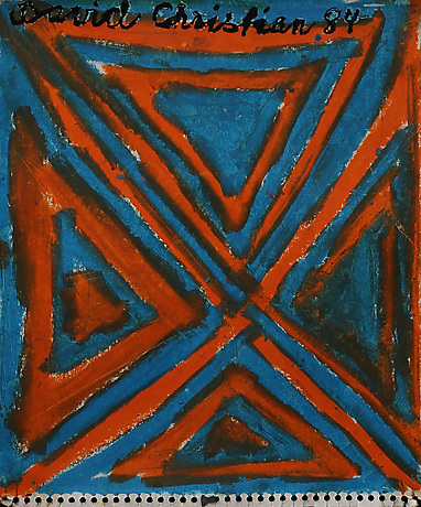 DAVID CHRISTIAN LARSSON. Composition, oil pastel on paper, signed and ...