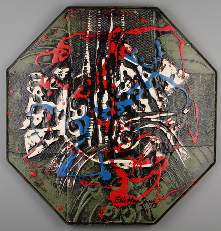 ERIC HANSEN. "Havets saga", olja på pannå, signerad och daterad 73 ...