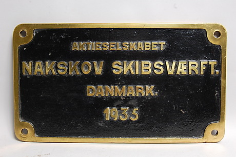 SHEET SIGN, has belonged to, M / F Kronborg, Nakskov 1935 ...