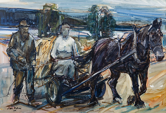 LARS MATSON. "The last load", oil on Board, signed -78. Art - Paintings ...