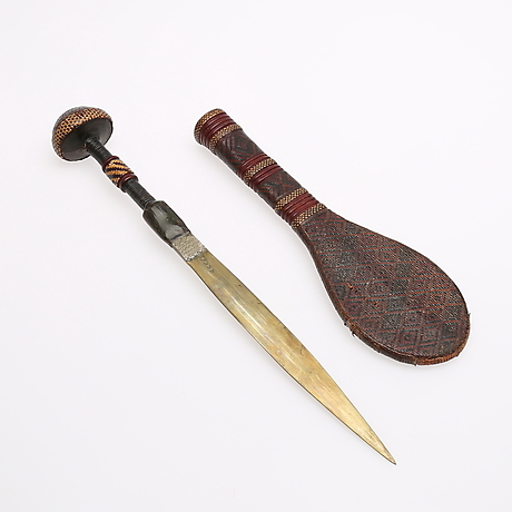 DAGGER, Mandinka, Mali and other countries, yellow copper alloy blade ...