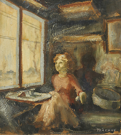 STELLAN MÖRNER. "Night train". Oil on Board, signed Mörner. Art ...