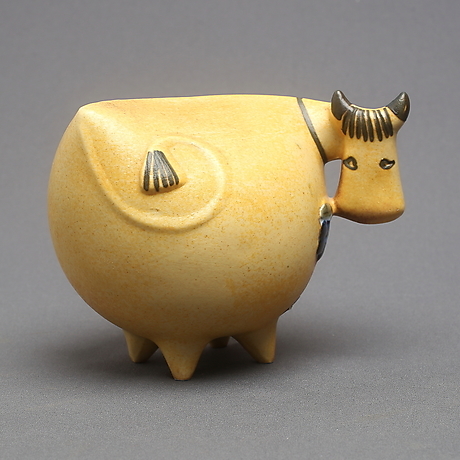 LISA LARSON. "Cow", from the Stora Zoo series, figurine, stoneware ...