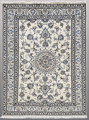 MATTA, persisk, nain med silkesinslag, 200 x 150 cm. Mattor & Textil ...