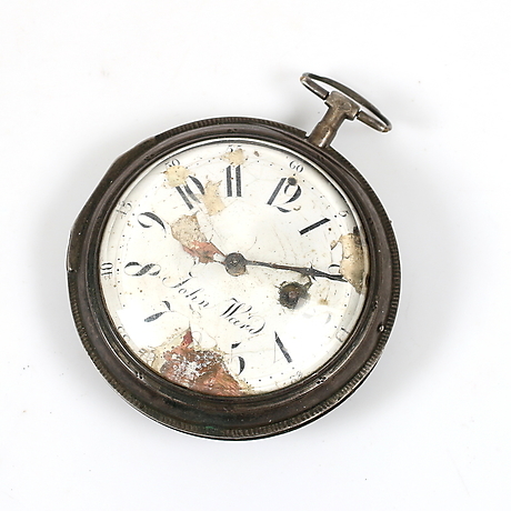 SPINDLE CLOCK, silver, John Ward, London 17/19th century. Clocks ...