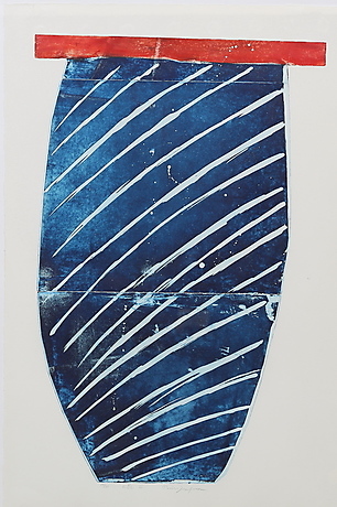 PEDER JOSEFSSON. litografi, "Köl II", numrerad 12/90, signerad. Konst ...