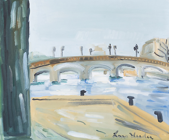 LARS HERDER. Bridge, oil on canvas, signed. Art - Paintings - Auctionet