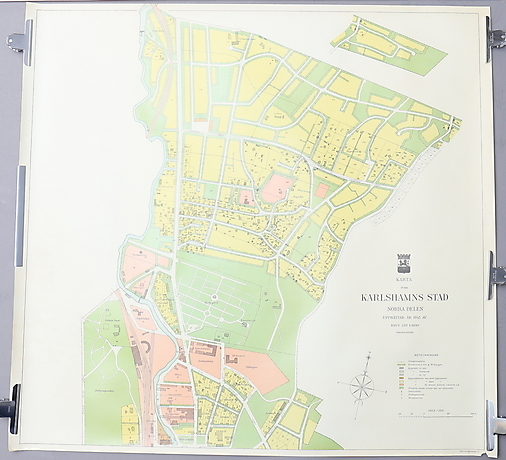 KARTOR, 2 st, Karlshamn. Böcker, Kartor & Handskrifter - Auctionet