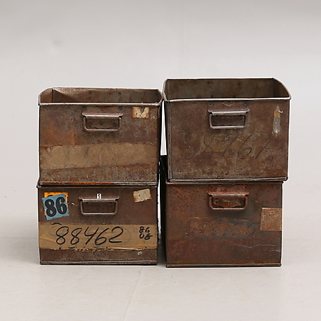 INDUSTRIAL BOXES, 4 pcs, 1900s. Miscellaneous - Miscellaneous - Auctionet