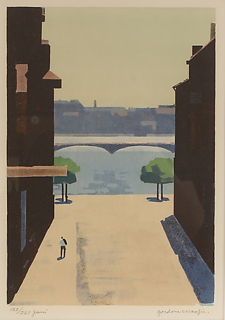 GORDON MACFIE. Color lithograph, signed and numbered 122/160. Art ...