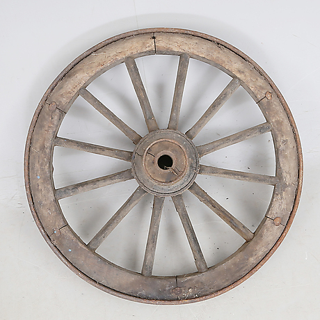 HJUL, trä/metall, allmoge, 1800-tal. Allmoge - Övrigt - Auctionet
