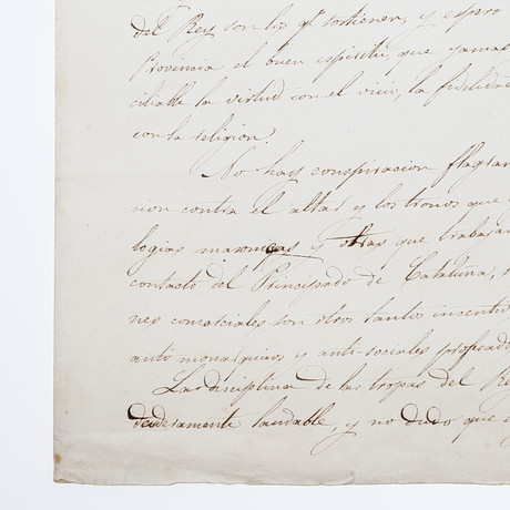 CARLISM: COUNT OF SPAIN, 1832. Kopia av ett absolutistiskt manifest ...