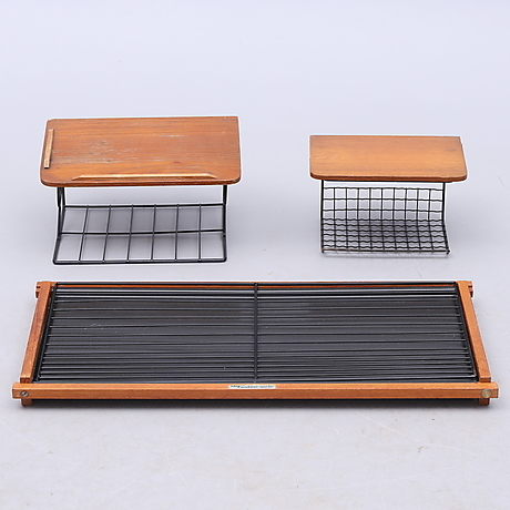 TELEFONHYLLOR, 2 st, samt SKOSTÄLL, Hafa, Combino-serie, teak/string ...