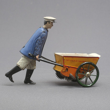 LEHMANN TAP-TAP, man with wheelbarrow, clockwork, early 20th century ...