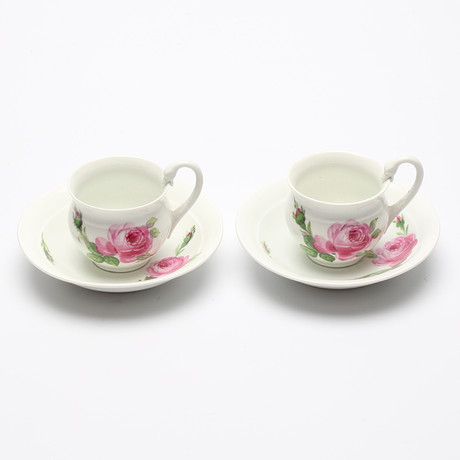 KOPPER med DASKER, et par, porcelæn. Meissen, Tyskland. Keramik ...