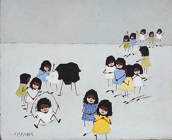 FREDERICK PARK FAIRER. Fotografering, olja på pannå, signerad. Konst ...