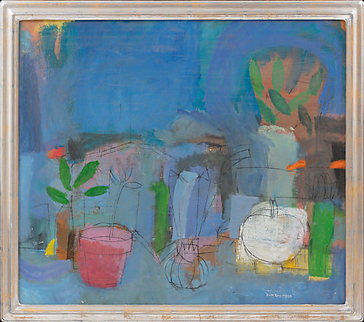 MATS RYDSTERN. Still life with arrangement on table. Oil on canvas ...