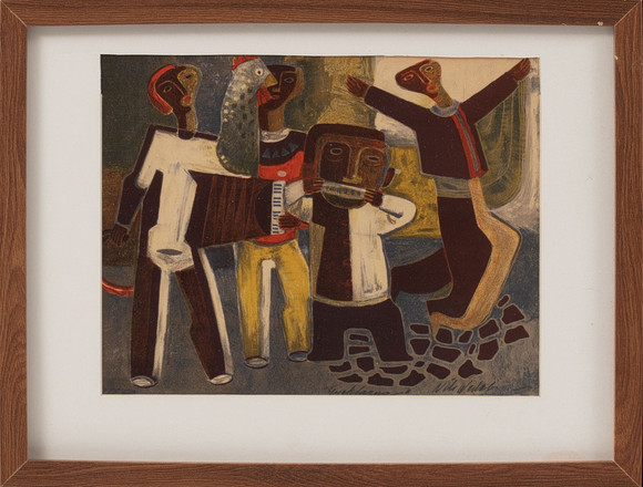 NILS WEDEL. "Jester", color lithograph numbered and signed. Art ...