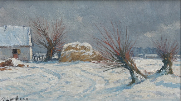 KARL LUNDBORG. MOTIF FROM GISLÖV. Art - Paintings - Auctionet