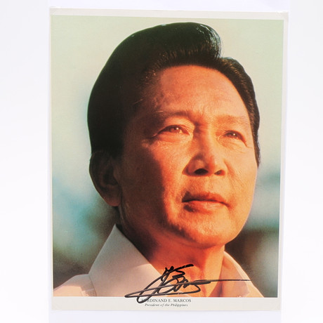 AUTOGRAPH. Ferdinand Marcos (1917-1989). Philippine President. Books ...