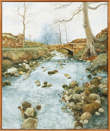 JOHN RIDGEWELL. "Wycoller I". Oil on canvas, signed. Done in 1975. Art ...