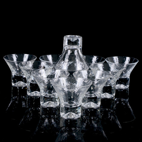 GLAS, 11 st. "Rustica", Göran Wärff, Pukeberg. Glas - Serviser - Auctionet