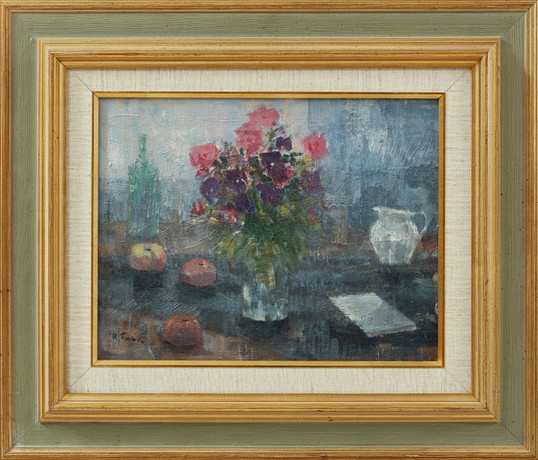 RAGNAR FALK. Still life, 2 pieces, oil on canvas, signed. Art ...