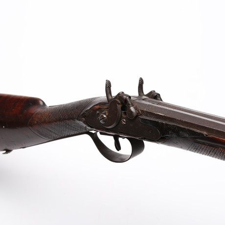 BLOCK RIFLE, double barrel, 19th century. Weapons & Militaria - Guns ...
