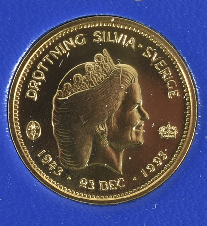 GOLD COIN, 21.6k gold, SEK 1000, weight 5.8 grams. Coins, Medals ...