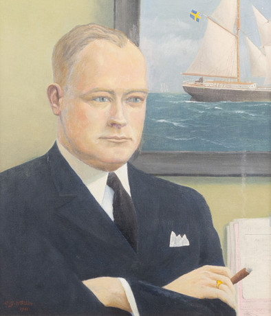 CARL GEORG WALLIN. "Ship merchant Hjalmar F. Persson", oil on canvas ...