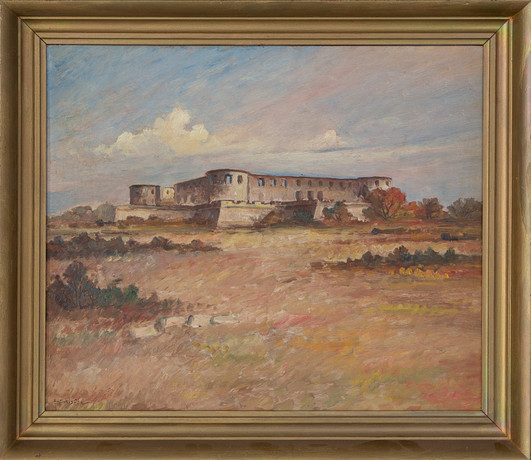 LAGE CARLSSON. OIL on Board, Borgholm Castle, signed, 1900s. Art ...