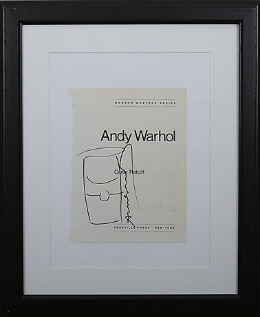 ANDY WARHOL. Can. Pen-and-ink drawing. Signed. Art - Paintings - Auctionet